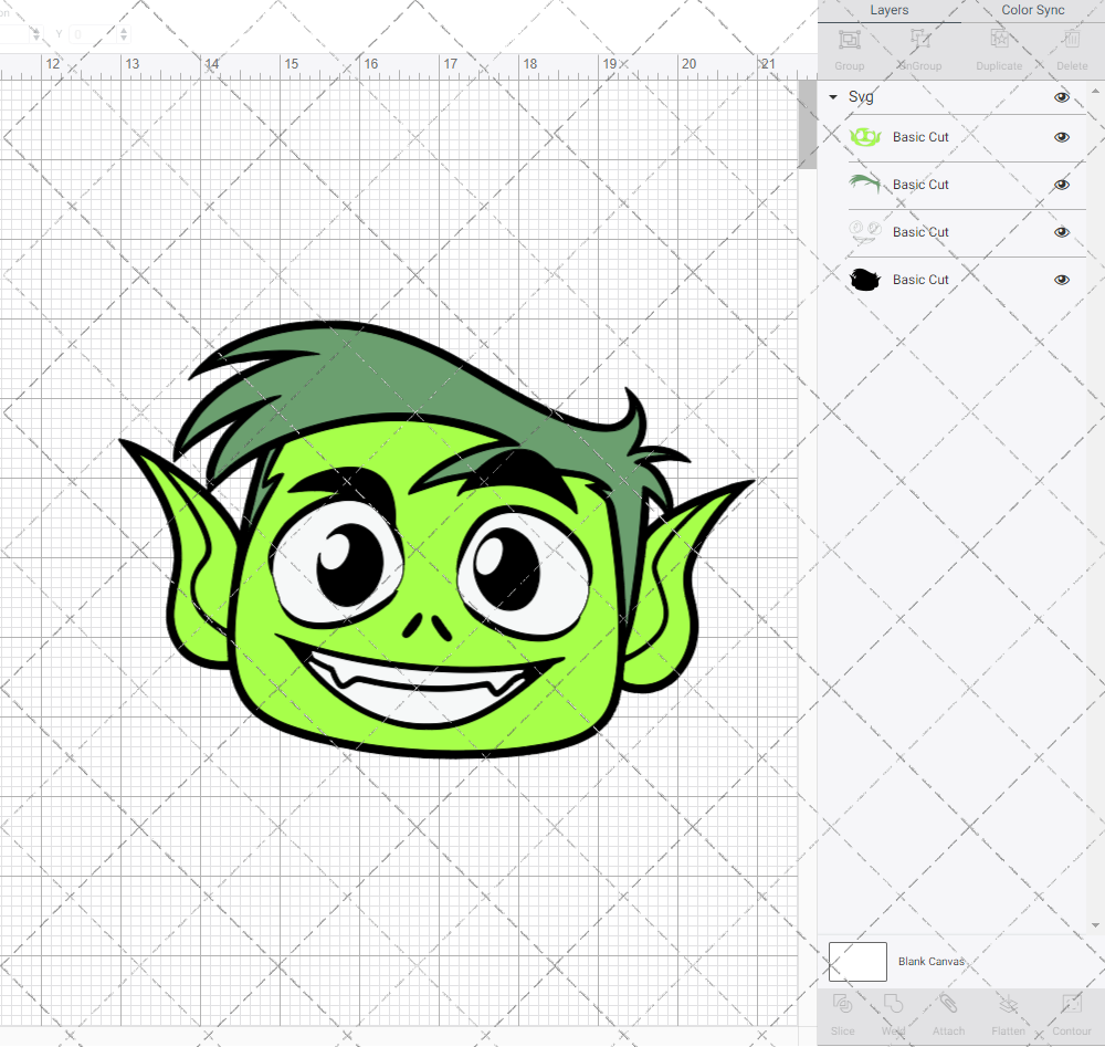 Beast Boy - Teen Titans Go, Svg, Dxf, Eps, Png - SvgShopArt