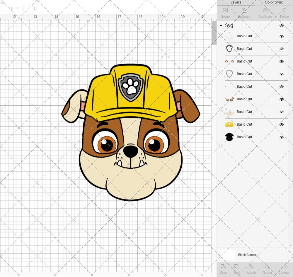 Rubble - Paw Patrol, Svg, Dxf, Eps, Png - SvgShopArt