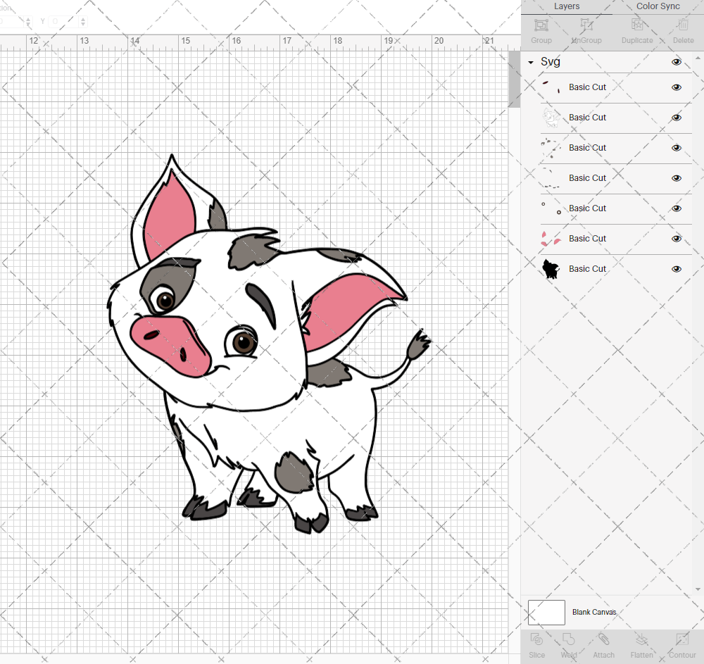 Pua - Moana, Svg, Dxf, Eps, Png - SvgShopArt