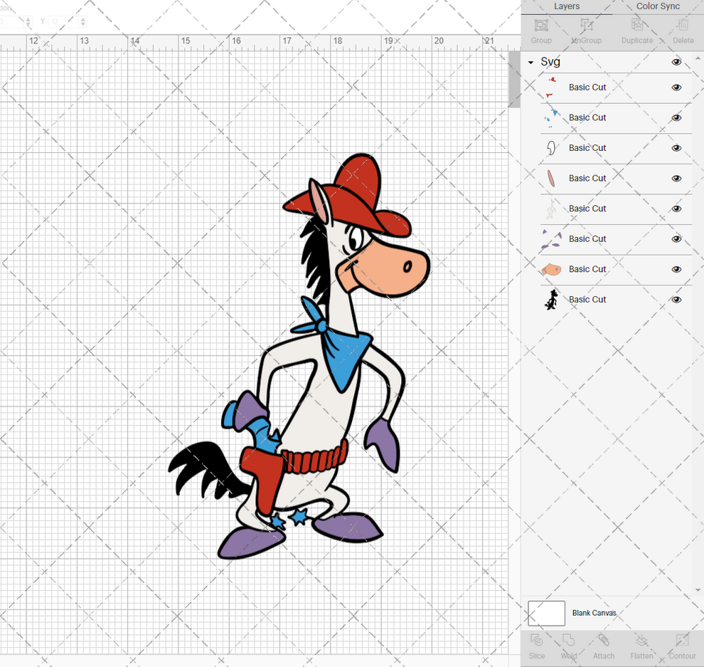 Quick Draw McGraw, Svg, Dxf, Eps, Png - SvgShopArt