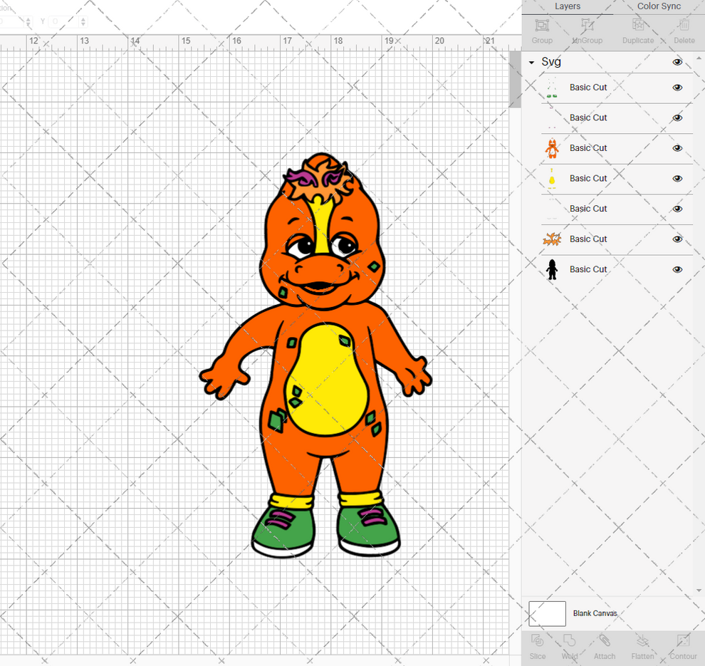 Riff - Barney & Friends, Svg, Dxf, Eps, Png - SvgShopArt