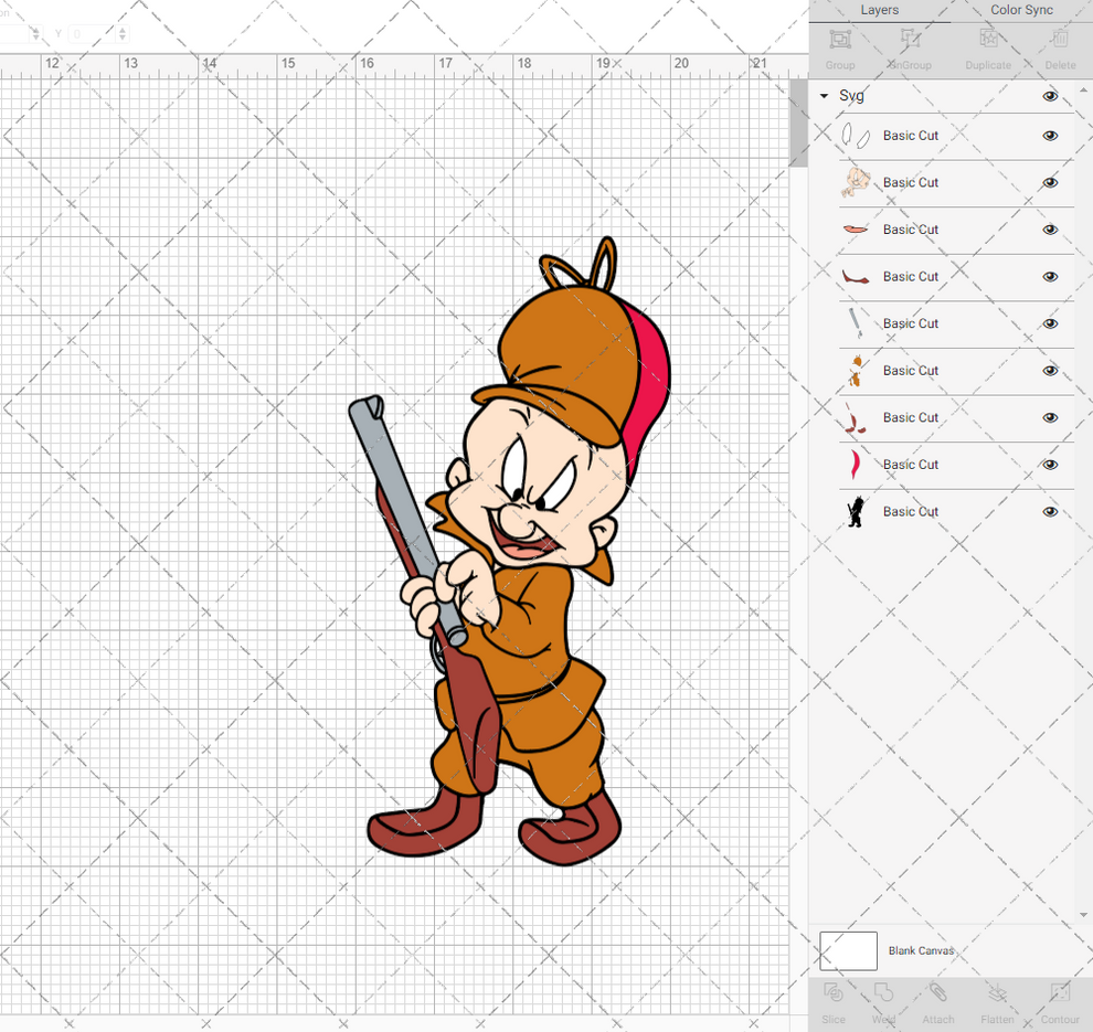 Elmer Fudd - Looney Tunes, Svg, Dxf, Eps, Png - SvgShopArt