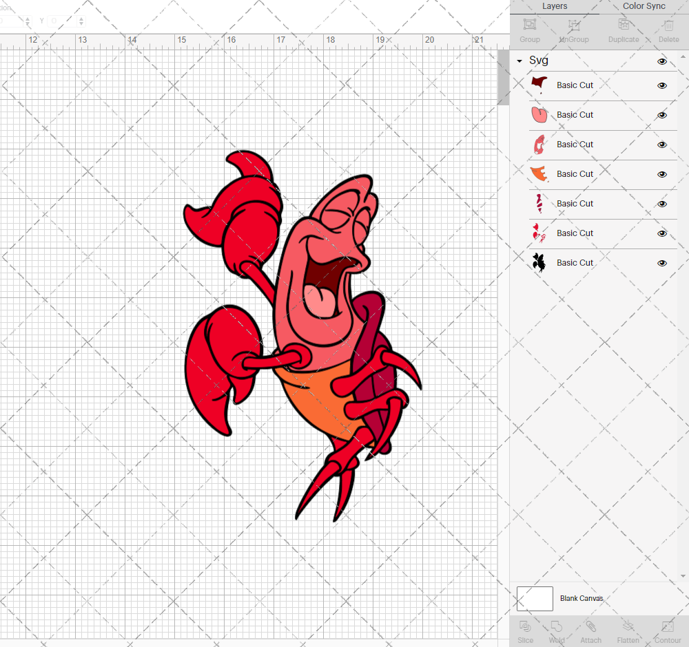 Sebastian - The Little Mermaid 002, Svg, Dxf, Eps, Png - SvgShopArt