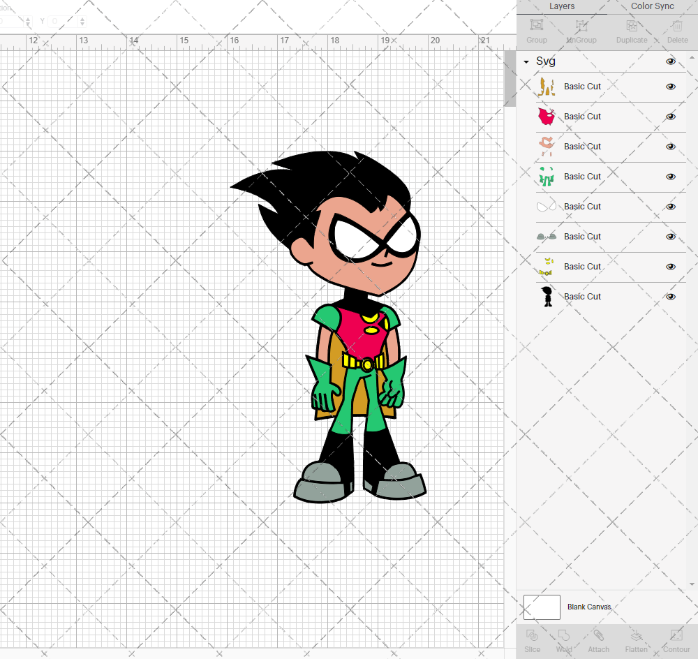 Robin - Teen Titans Go 002, Svg, Dxf, Eps, Png - SvgShopArt