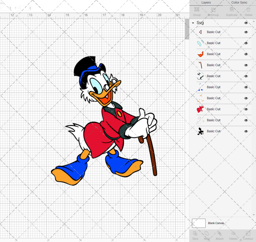 Scrooge McDuck - Ducktales 002, Svg, Dxf, Eps, Png - SvgShopArt