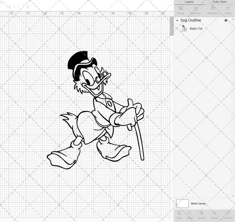Scrooge McDuck - Ducktales 002, Svg, Dxf, Eps, Png - SvgShopArt