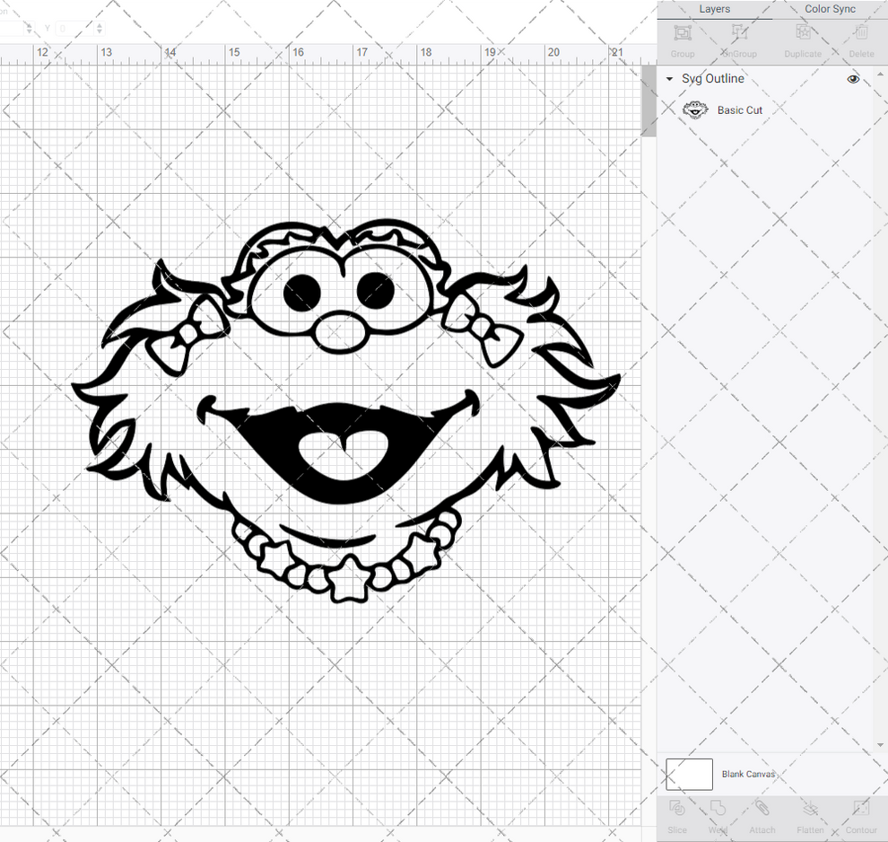 Zoe - Sesame Street, Svg, Dxf, Eps, Png - SvgShopArt
