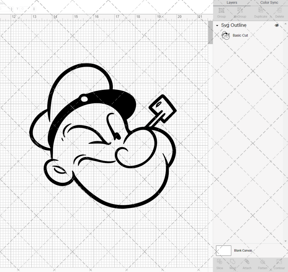 Popeye the Sailor Man 004, Svg, Dxf, Eps, Png - SvgShopArt
