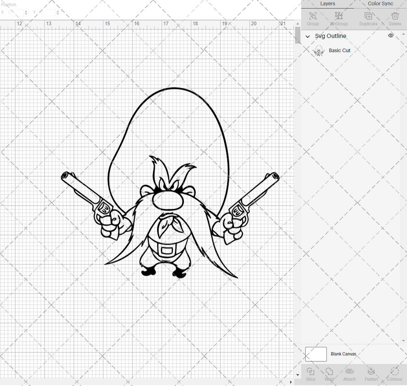 Yosemite Sam - Looney Tunes, Svg, Dxf, Eps, Png - SvgShopArt