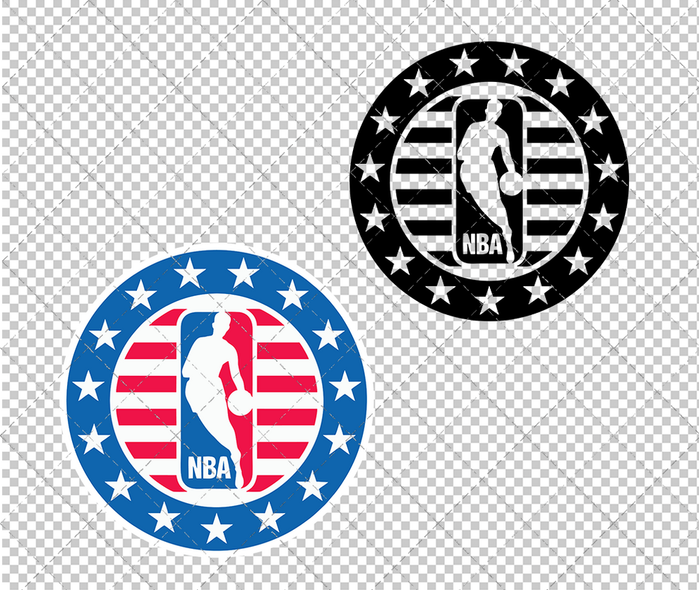 NBA Logo Circle 1989, Svg, Dxf, Eps, Png - SvgShopArt
