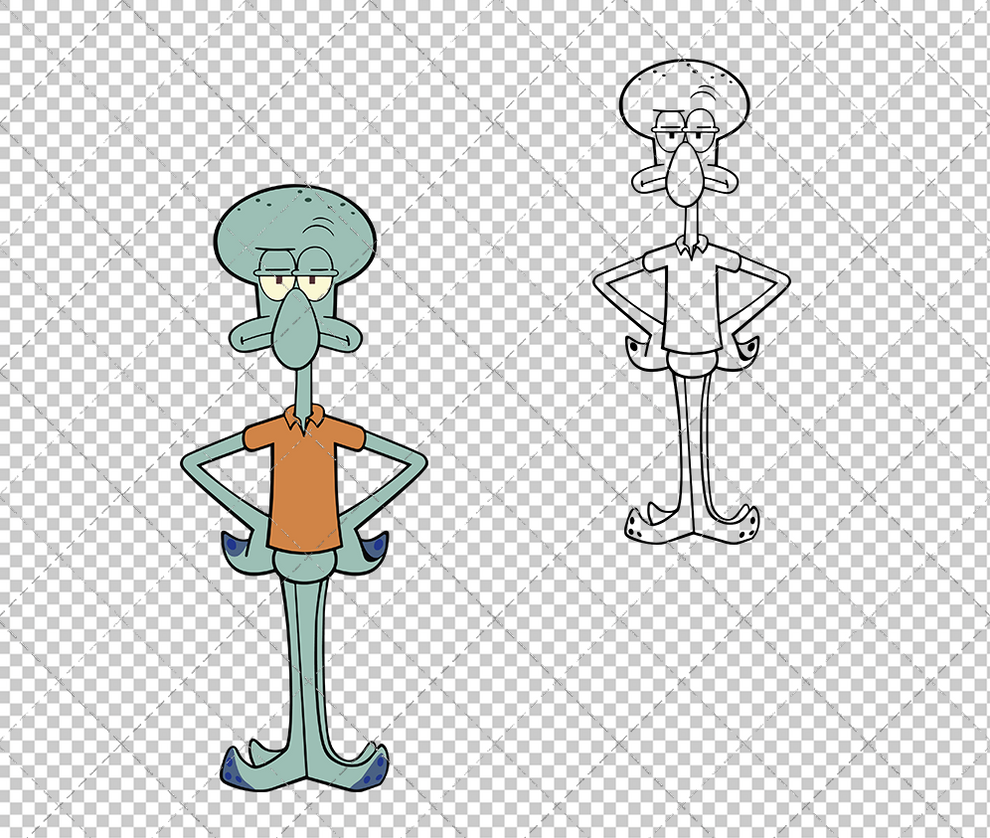 Also Squidward - SpongeBob SquarePants, Svg, Dxf, Eps, Png – SvgShopArt
