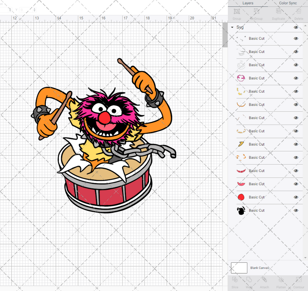 Animal - The Muppet 003, Svg, Dxf, Eps, Png - SvgShopArt
