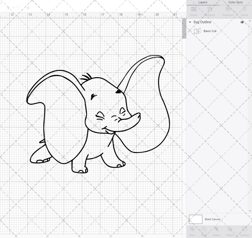 Baby Dumbo - Dumbo, Svg, Dxf, Eps, Png - SvgShopArt