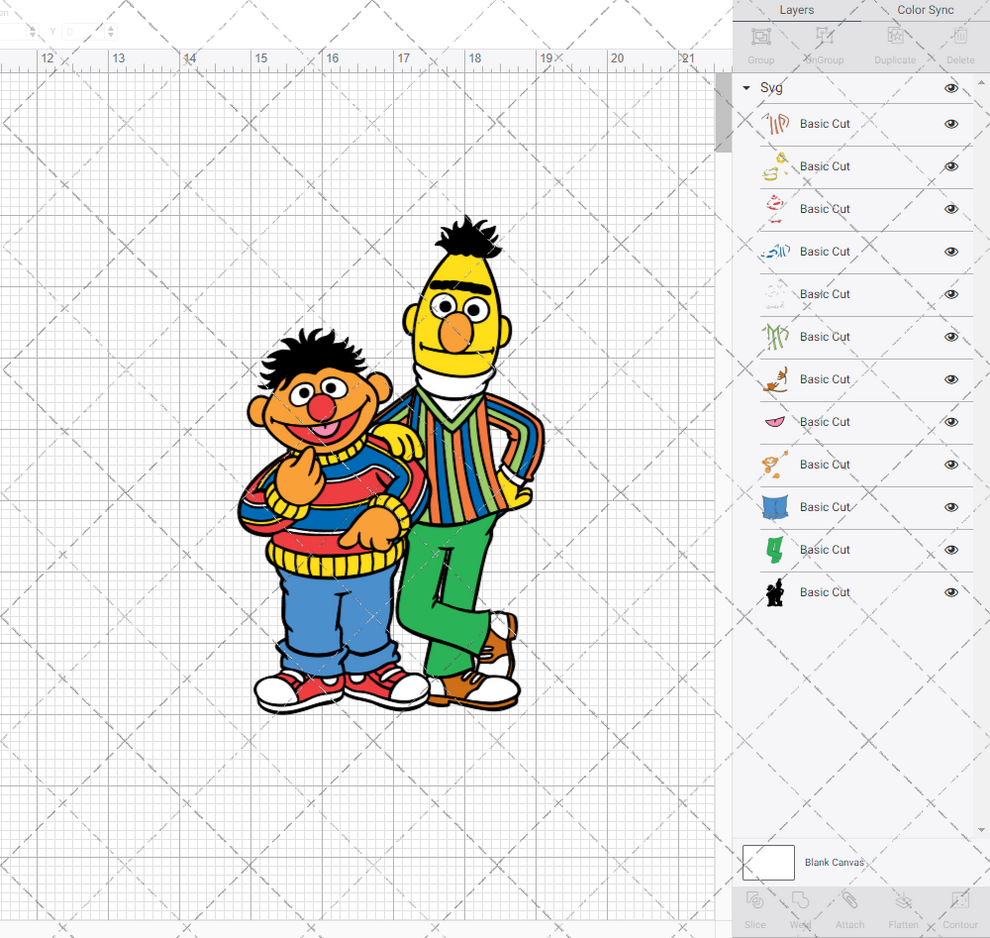 Bert and Ernie - Sesame Street, Svg, Dxf, Eps, Png - SvgShopArt