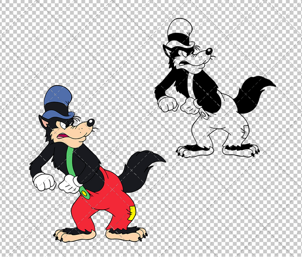 Big Bad Wolf, Svg, Dxf, Eps, Png - SvgShopArt
