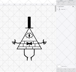 Bill Cipher - Gravity Falls, Svg, Dxf, Eps, Png - SvgShopArt