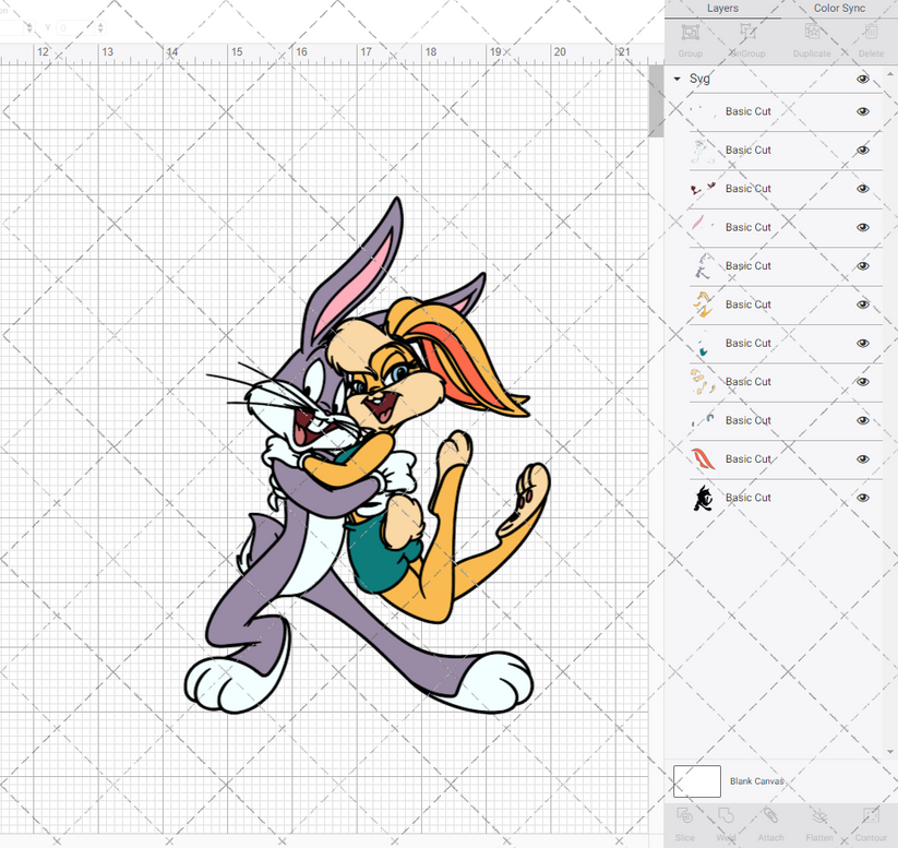 Bugs and Lola Bunny - Looney Tunes, Svg, Dxf, Eps, Png - SvgShopArt