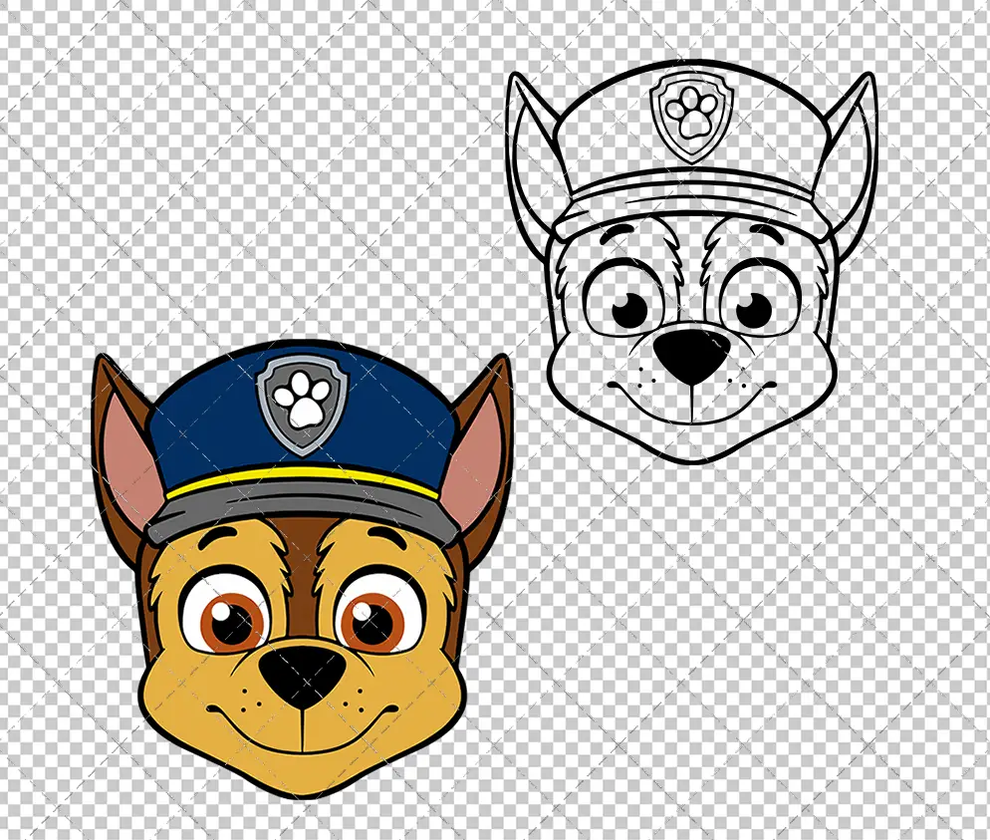 Chase - Paw Patrol, Svg, Dxf, Eps, Png - SvgShopArt