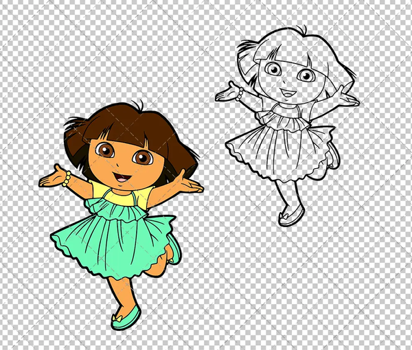 Dora - Dora the Explorer 003, Svg, Dxf, Eps, Png - SvgShopArt