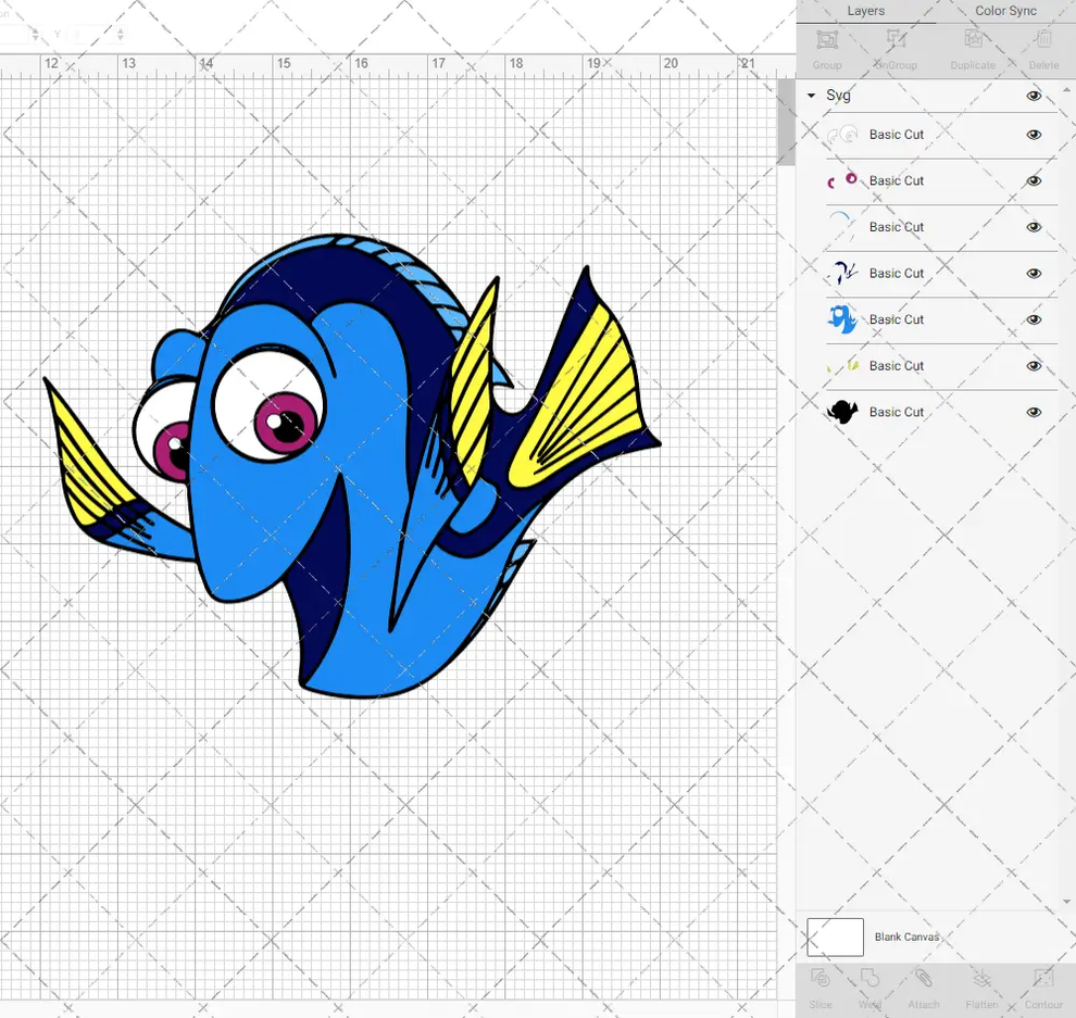 Dory - Finding Dory 002, Svg, Dxf, Eps, Png - SvgShopArt
