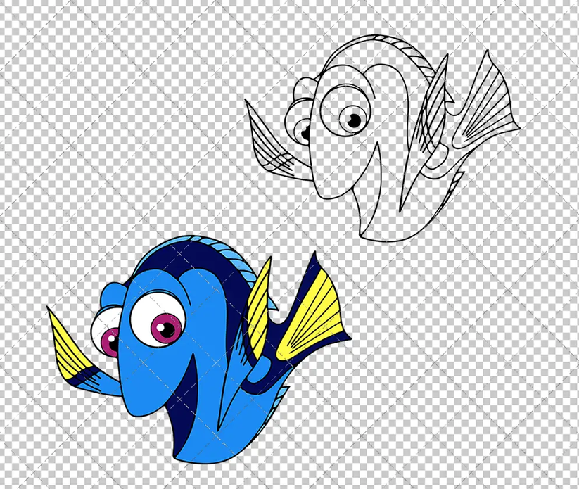 Dory - Finding Dory 002, Svg, Dxf, Eps, Png - SvgShopArt