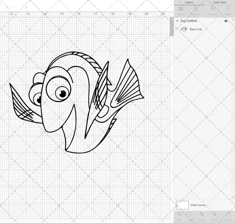 Dory - Finding Dory 002, Svg, Dxf, Eps, Png - SvgShopArt