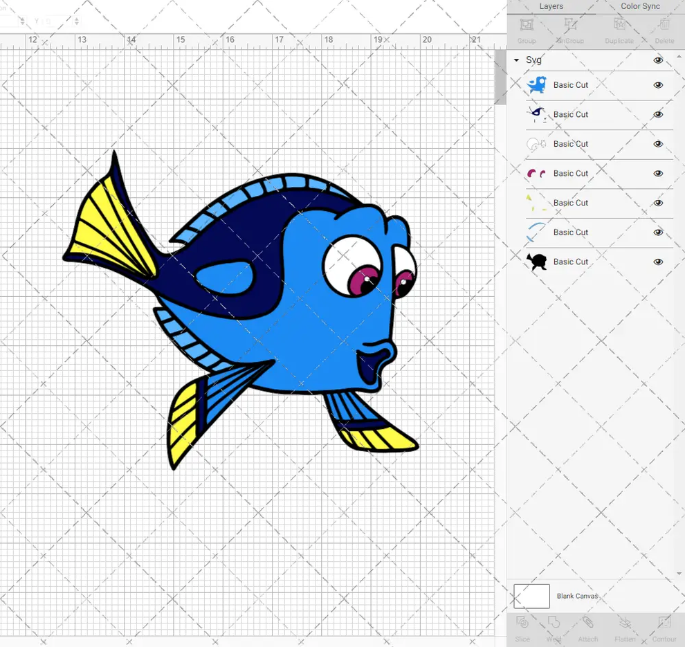 Dory - Finding Dory, Svg, Dxf, Eps, Png - SvgShopArt