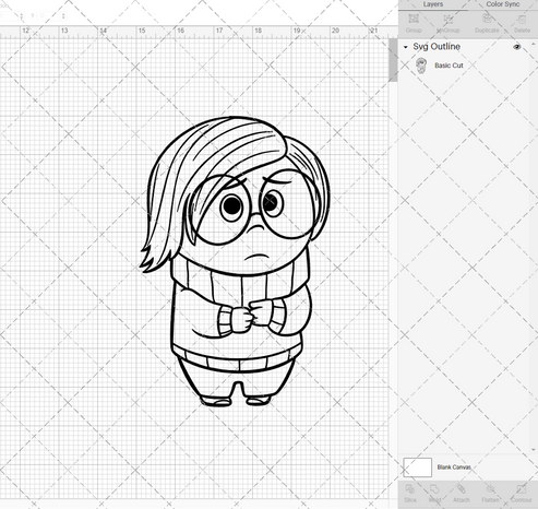 Sadness - Inside Out, Svg, Dxf, Eps, Png - SvgShopArt