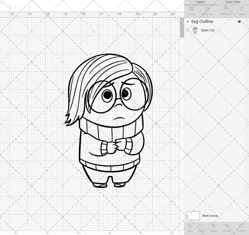 Sadness - Inside Out, Svg, Dxf, Eps, Png - SvgShopArt