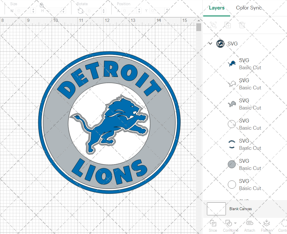 Detroit Lions Circle 2017 002, Svg, Dxf, Eps, Png - SvgShopArt