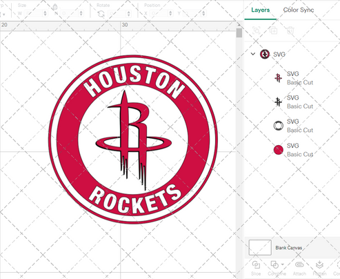 Houston Rockets Circle 2019, Svg, Dxf, Eps, Png - SvgShopArt