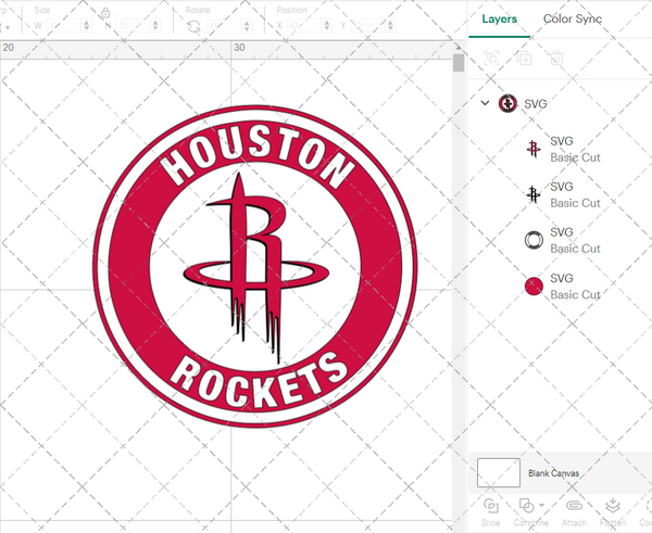 Houston Rockets Circle 2019, Svg, Dxf, Eps, Png - SvgShopArt