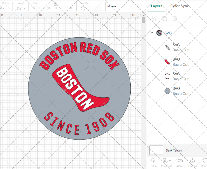 Boston Red Sox Circle 1908, Svg, Dxf, Eps, Png - SvgShopArt