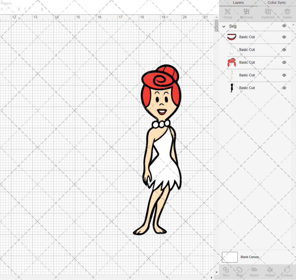Wilma Flintstone - The Flintstones, Svg, Dxf, Eps, Png - SvgShopArt