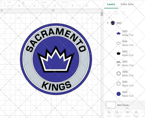 Sacramento Kings Circle 2014, Svg, Dxf, Eps, Png - SvgShopArt