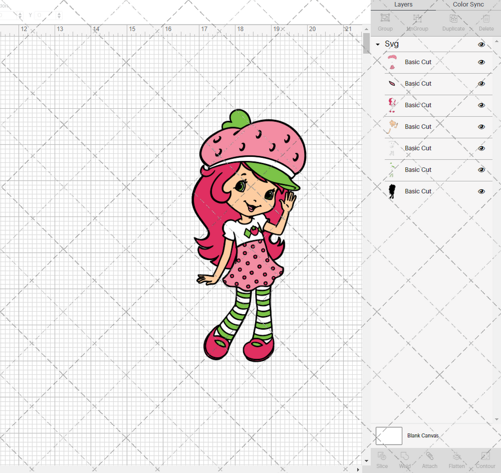 Strawberry Shortcake 003, Svg, Dxf, Eps, Png - SvgShopArt
