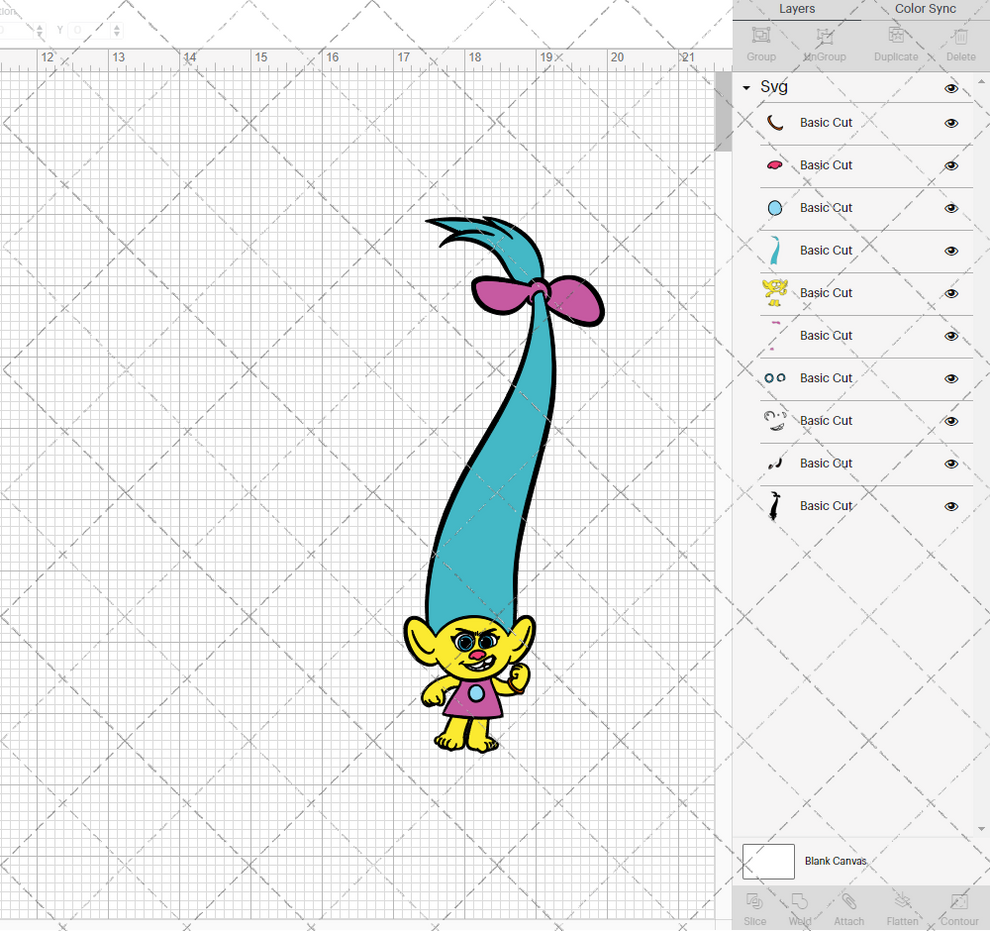 Smidge - Trolls 002, Svg, Dxf, Eps, Png - SvgShopArt