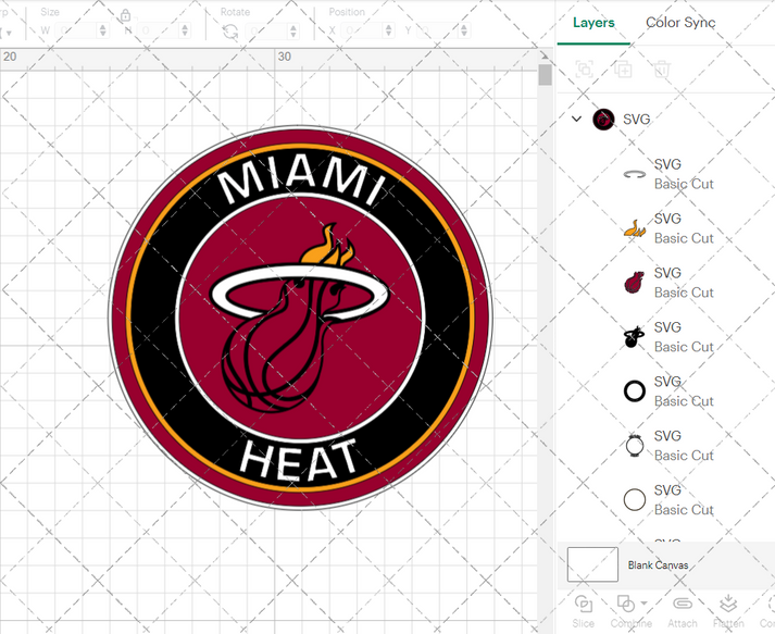 Miami Heat Circle 2008, Svg, Dxf, Eps, Png - SvgShopArt