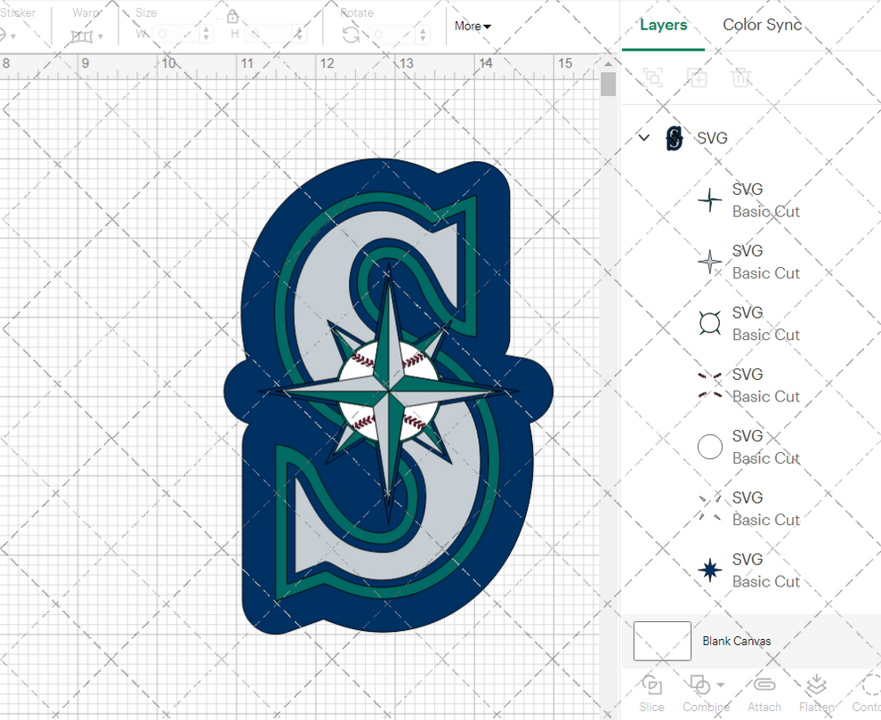 Seattle Mariners Concept 1993 002, Svg, Dxf, Eps, Png - SvgShopArt
