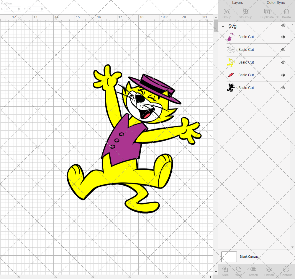 Top Cat 002, Svg, Dxf, Eps, Png - SvgShopArt