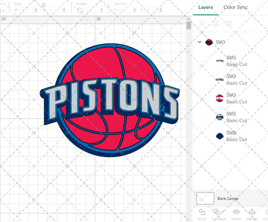 Detroit Pistons Alternate 2001 003, Svg, Dxf, Eps, Png - SvgShopArt