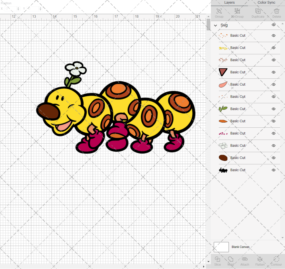 Wiggler - Super Mario Bros, Svg, Dxf, Eps, Png - SvgShopArt
