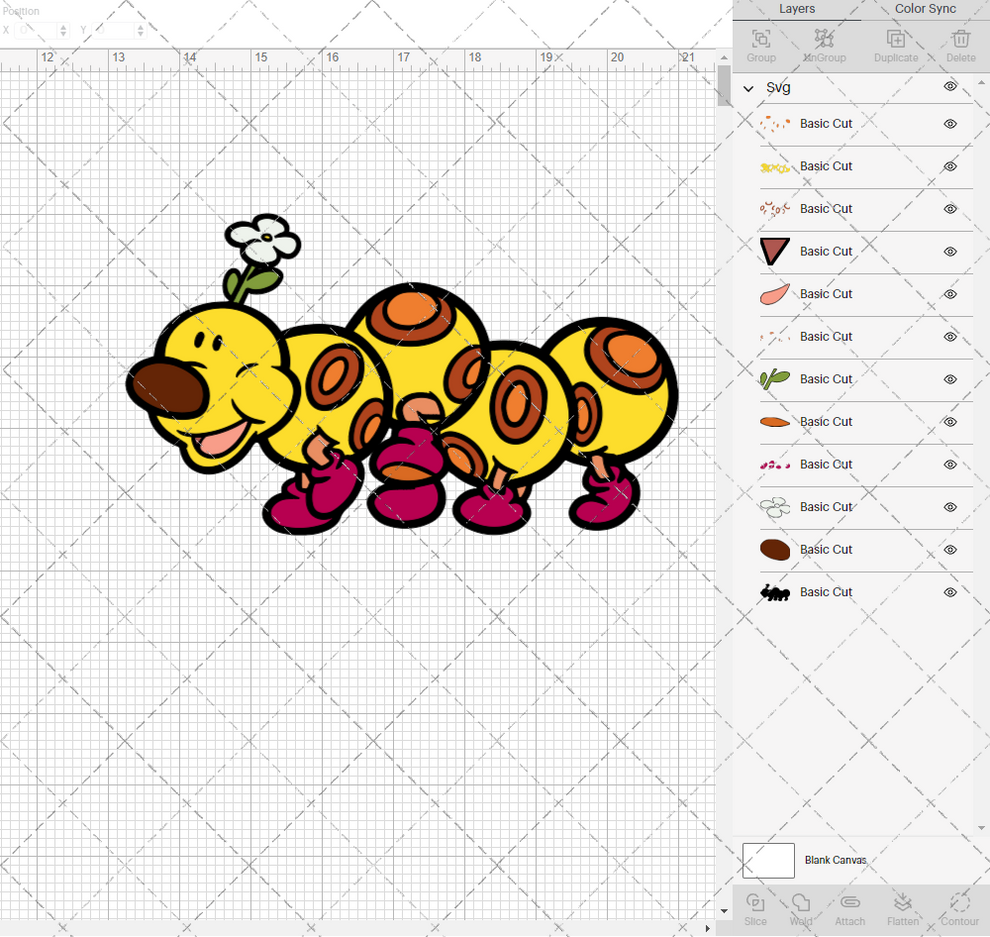 Wiggler - Super Mario Bros, Svg, Dxf, Eps, Png - SvgShopArt