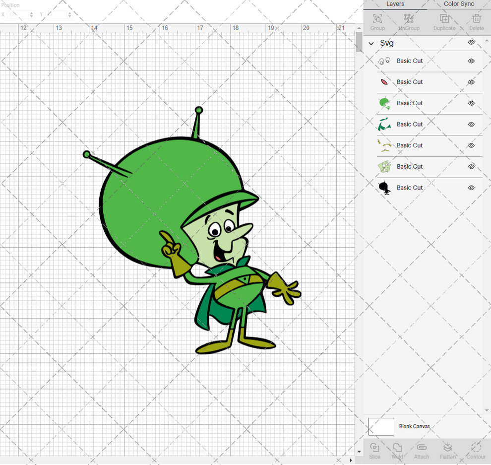 The Great Gazoo - The Flintstone, Svg, Dxf, Eps, Png - SvgShopArt