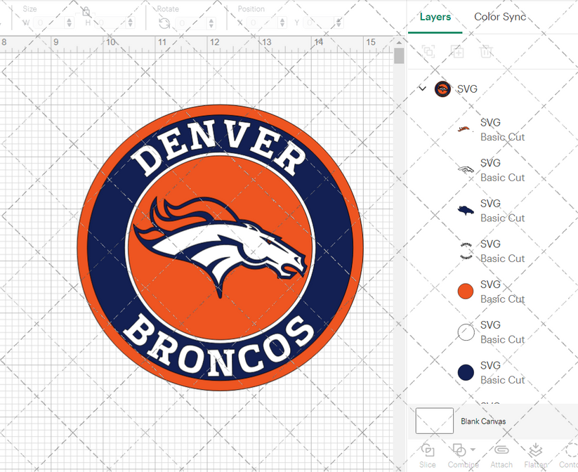 Denver Broncos Circle 1997, Svg, Dxf, Eps, Png - SvgShopArt