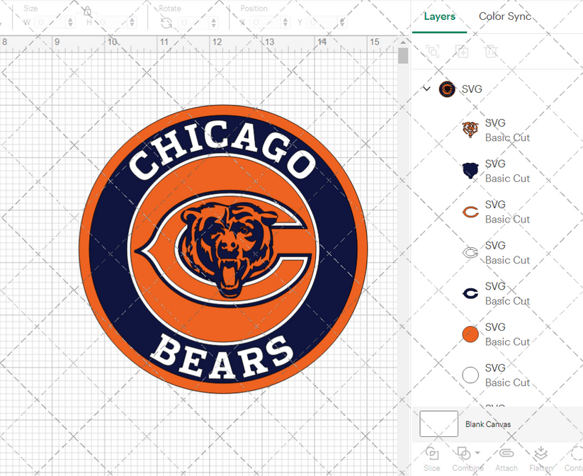 Chicago Bears Circle 2000 003, Svg, Dxf, Eps, Png - SvgShopArt
