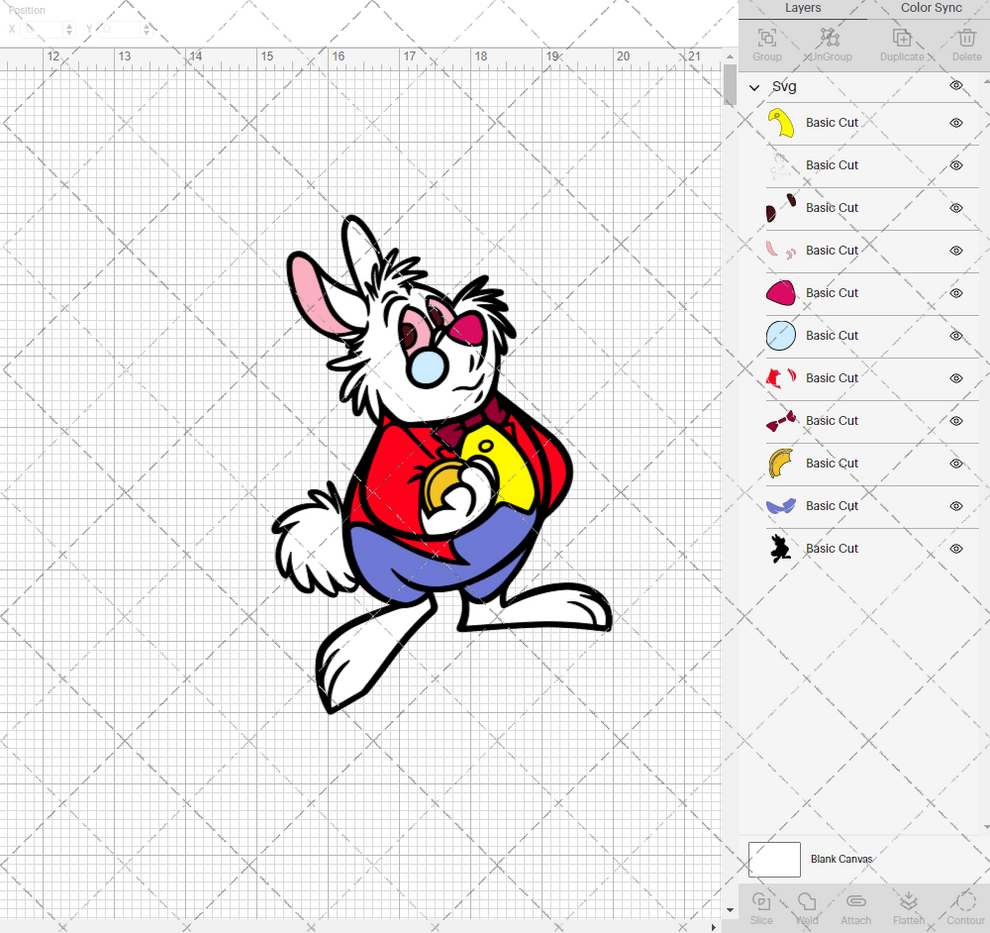 White Rabbit - Alice in Wonderland 002, Svg, Dxf, Eps, Png - SvgShopArt
