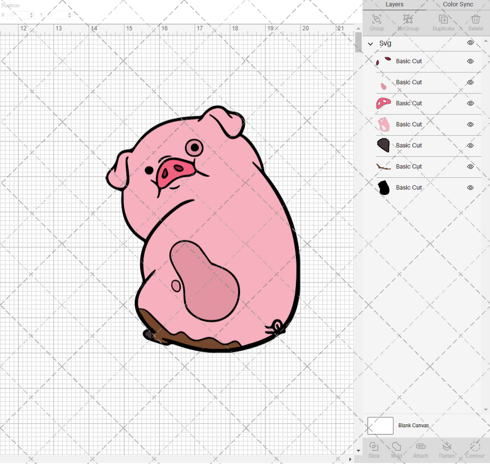 Waddles - Gravity Falls, Svg, Dxf, Eps, Png - SvgShopArt