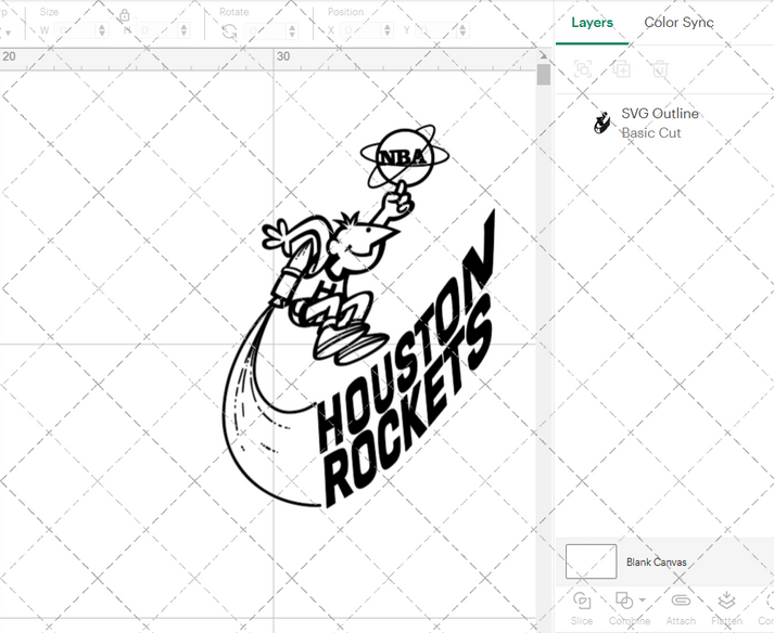Houston Rockets 1971, Svg, Dxf, Eps, Png - SvgShopArt