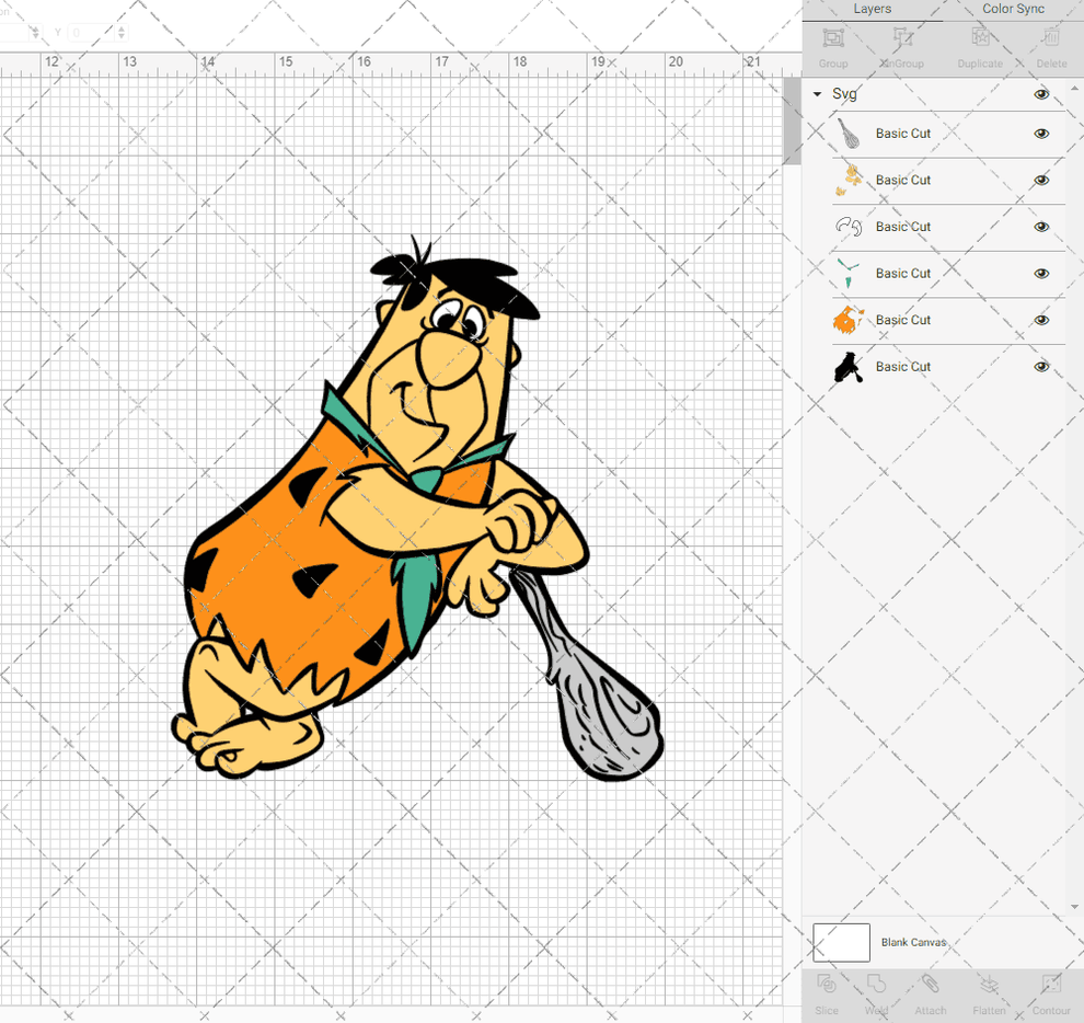 Fred Flintstone - The Flintstone, Svg, Dxf, Eps, Png - SvgShopArt